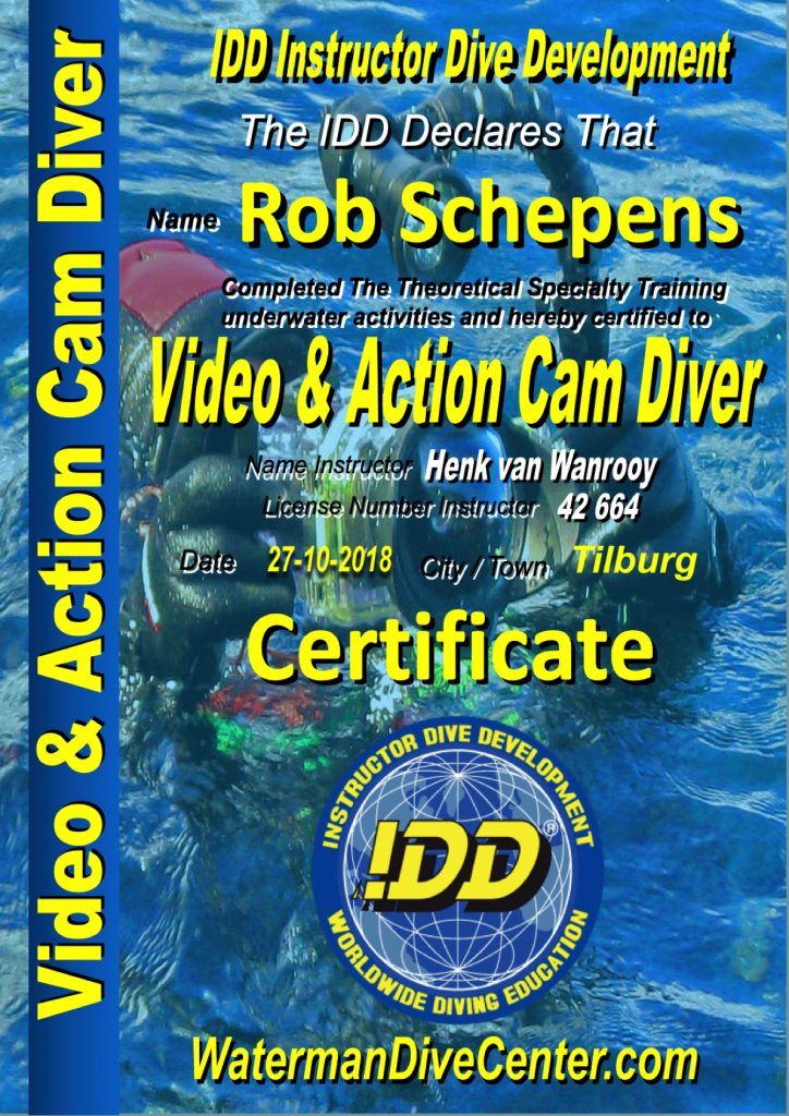 Waterman Dive Center Geslaagden